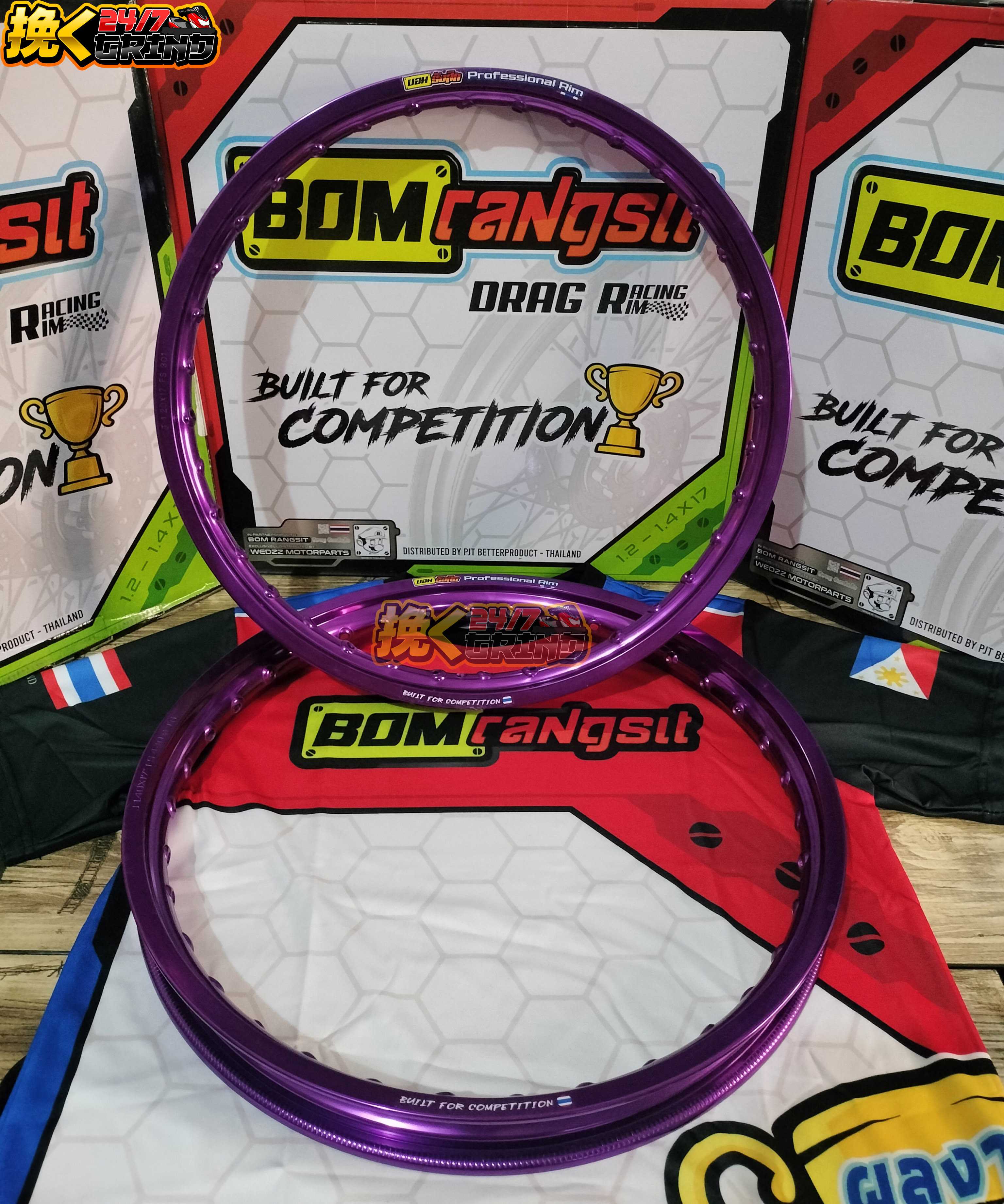 Bom Rangsit Professional Rims 17s 1.2 x 1.4 Dual Sided Rim Alloy ...