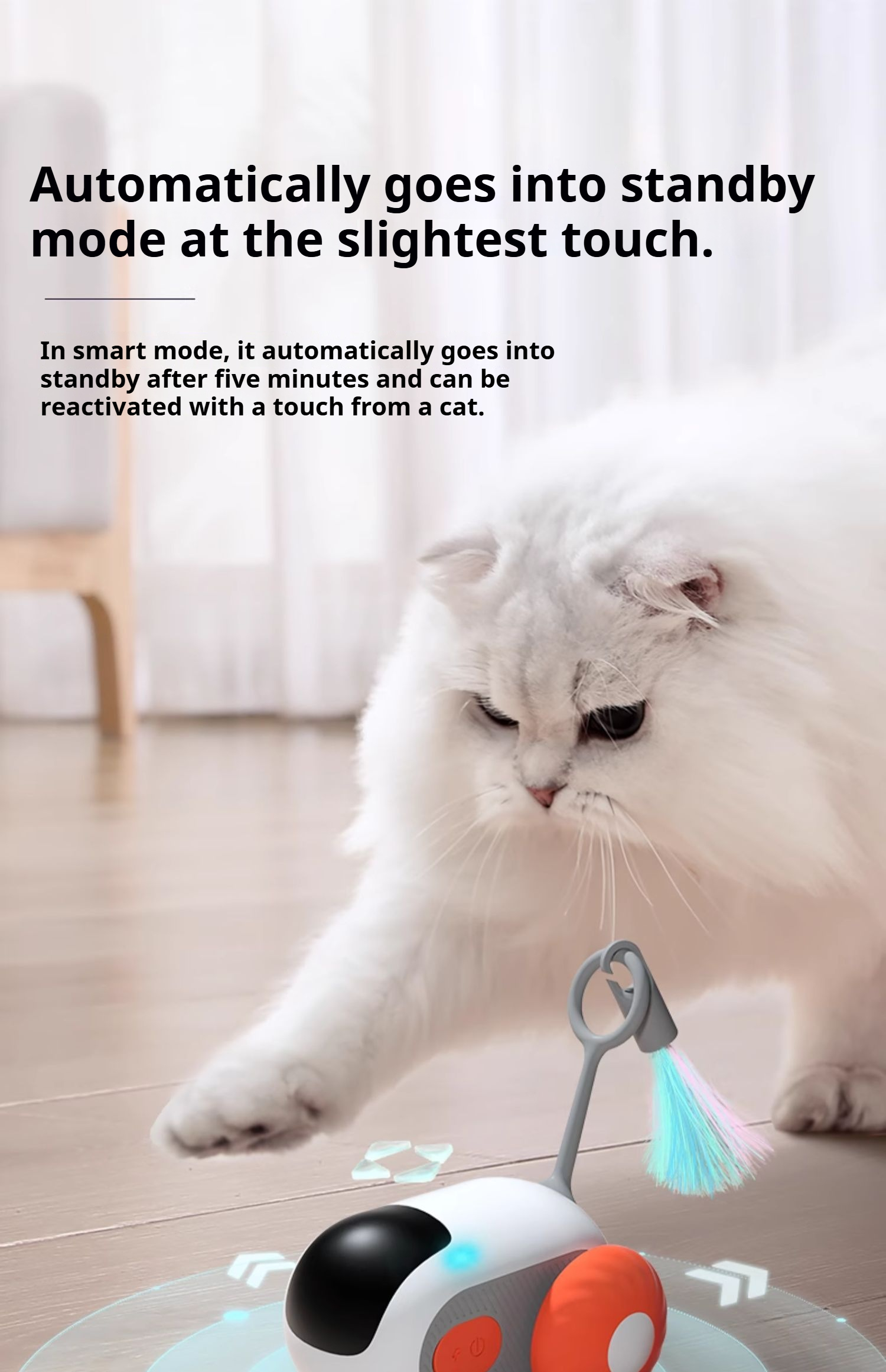 Remote Control Interactive Cat Toy USB charging Chasing Automatic Self ...