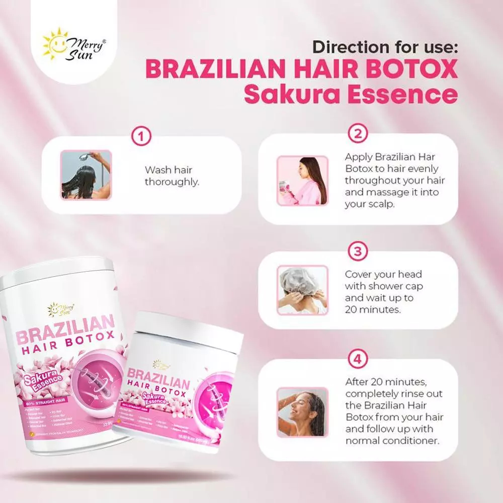 Merry Sun Brazilian Hair Botox Sakura Essence Hair Care,Moisturizing ...
