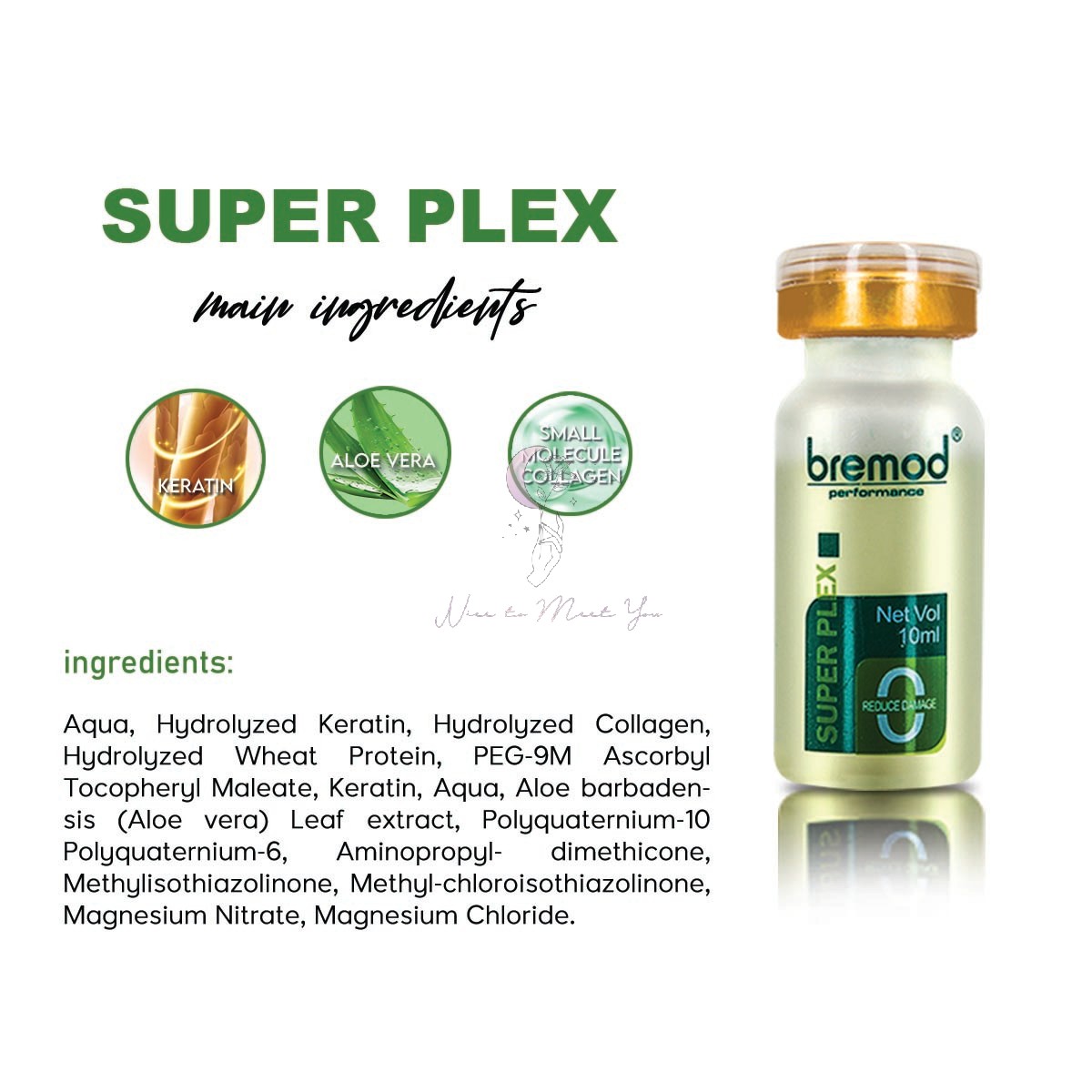 Bremod Super Plex 10ml Keratin Repair Supplement Hydrate Nourish ...