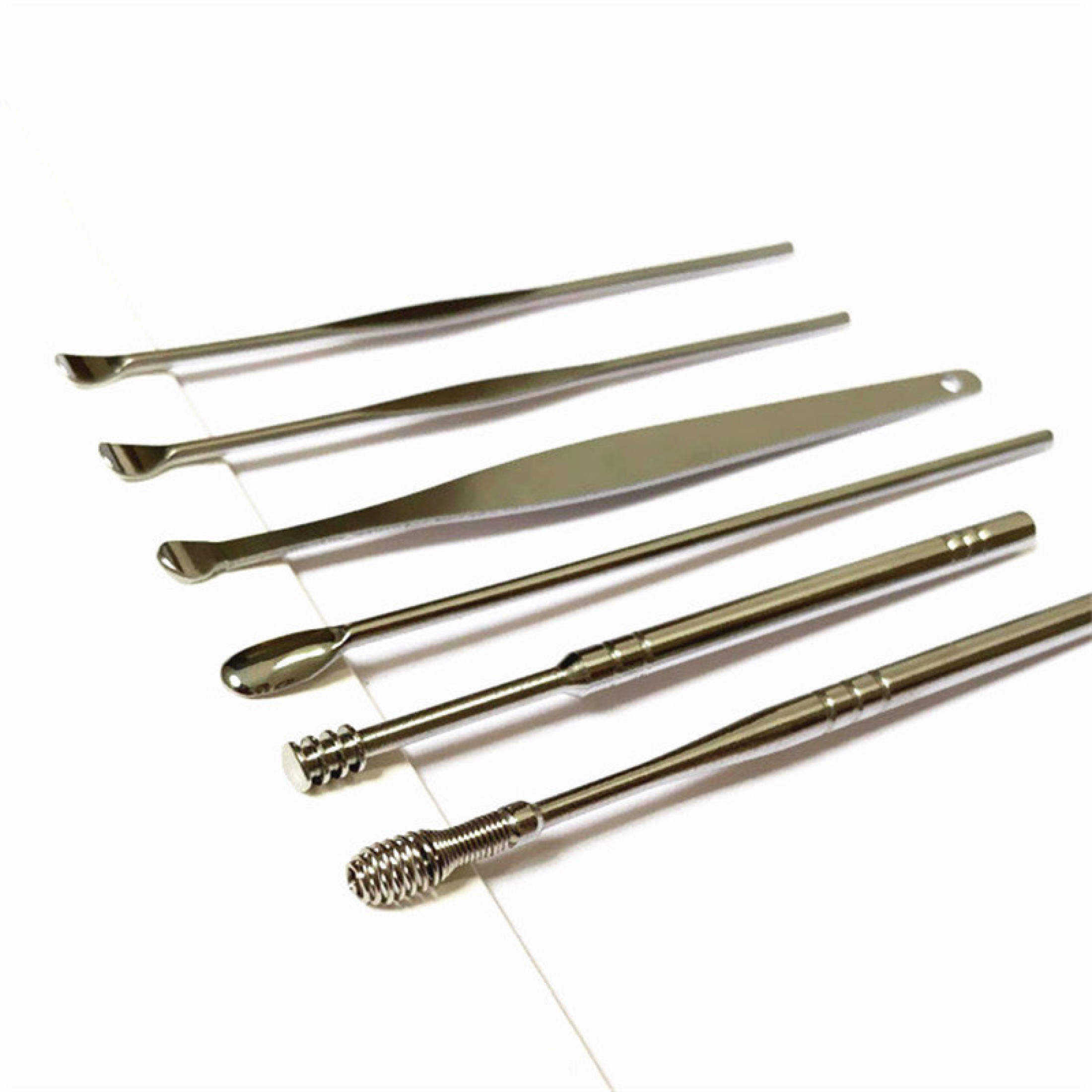 6pcs Ear Cleaner Set Spiral Spring Digging Your Ears Portable Ear Spoon ...