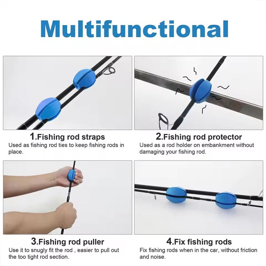 Fishing Rod Holder Straps Fishing Pole Straps Bundle Rod Fixed Ball ...