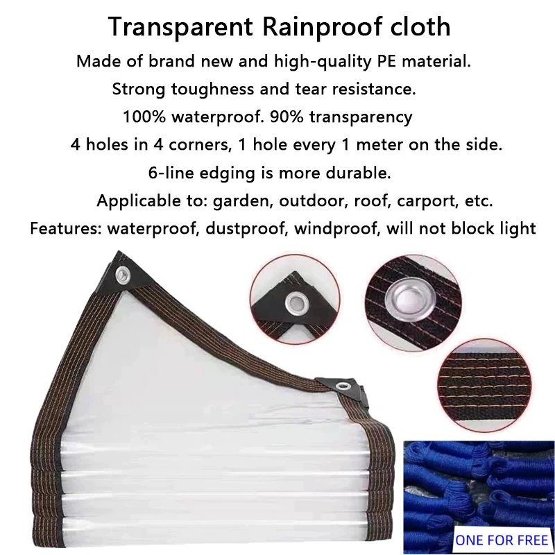 Transparent Trapal Waterproof Oilcloth 5X8M Thick Tarp Sunshade For ...