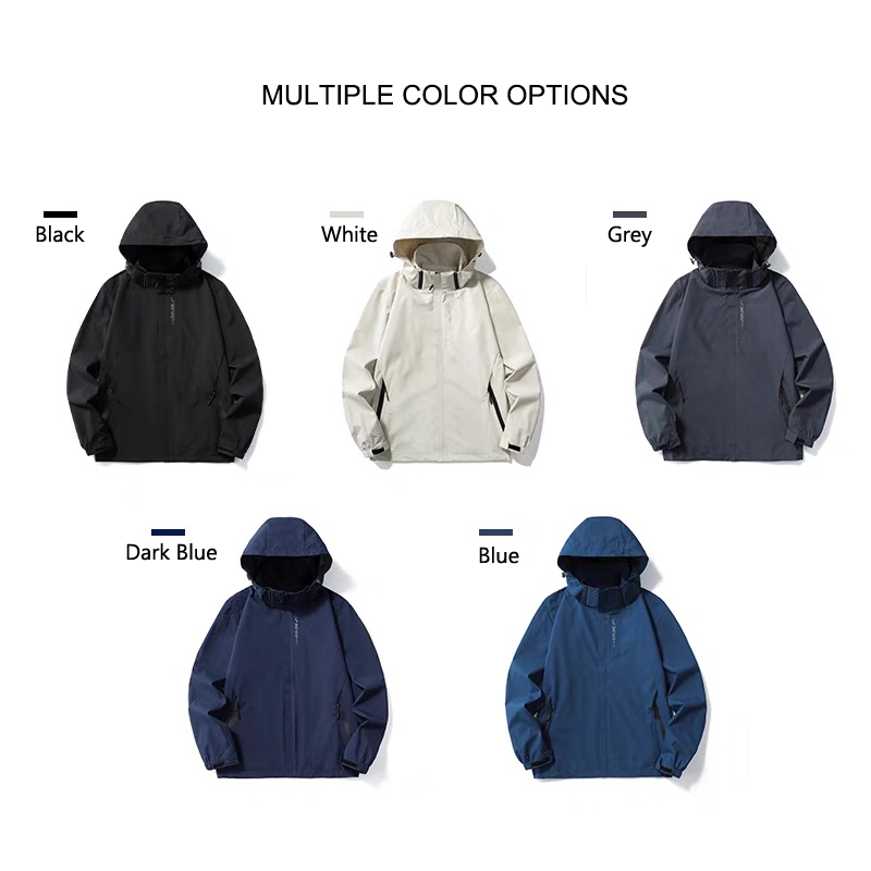 Waterproof Jacket for men Hiking Hooded Jacket M-5XL Windbreaker Jacket ...