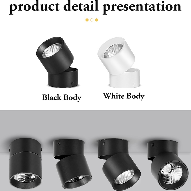 Foldable Downlight 3Colors Pin Light Ceiling Lamp Surface Mounted ...