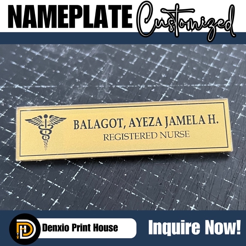 Customized Nameplate for Security Guard/ Criminology/ PNP/ Seaman ...