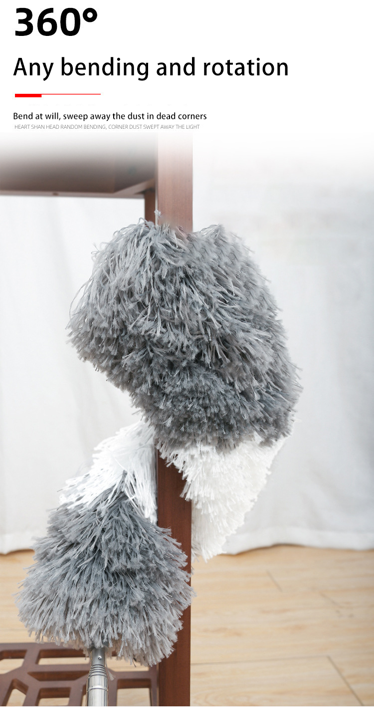 300CM Long Microfiber Duster Retractable Feather Static Duster Bendable ...