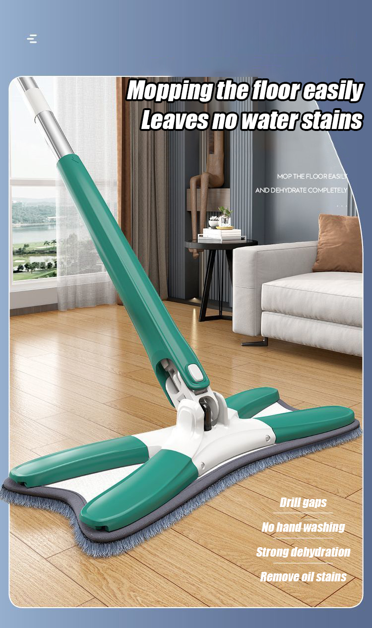 360° Spin X Mop Free Hand Wash Floor Wall Glass Ceiling Lazy Mop Dust ...