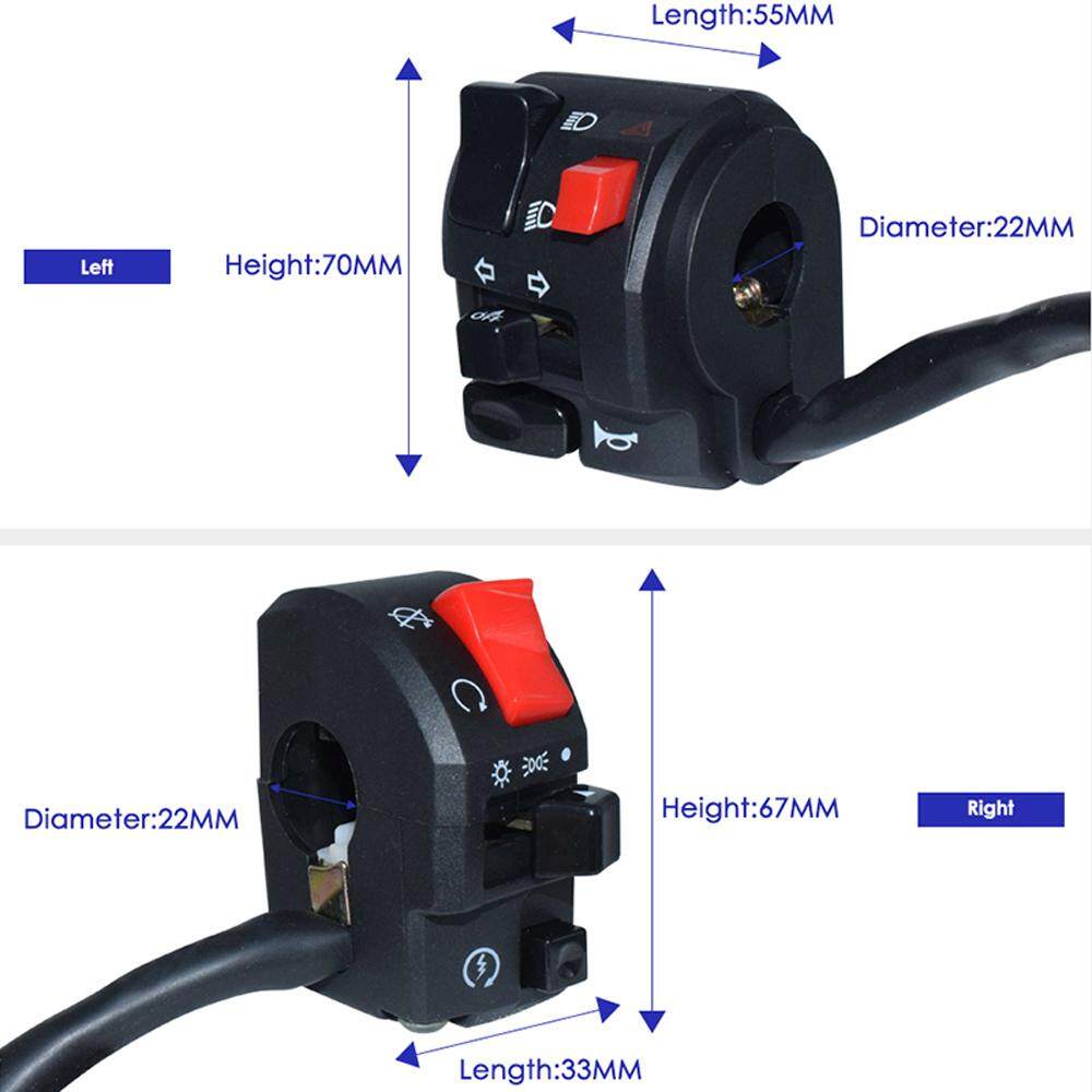 7/8 "22mm Push Button Switches Horn Motorcycle Turn Signal Electric Fog Light Start Light ...