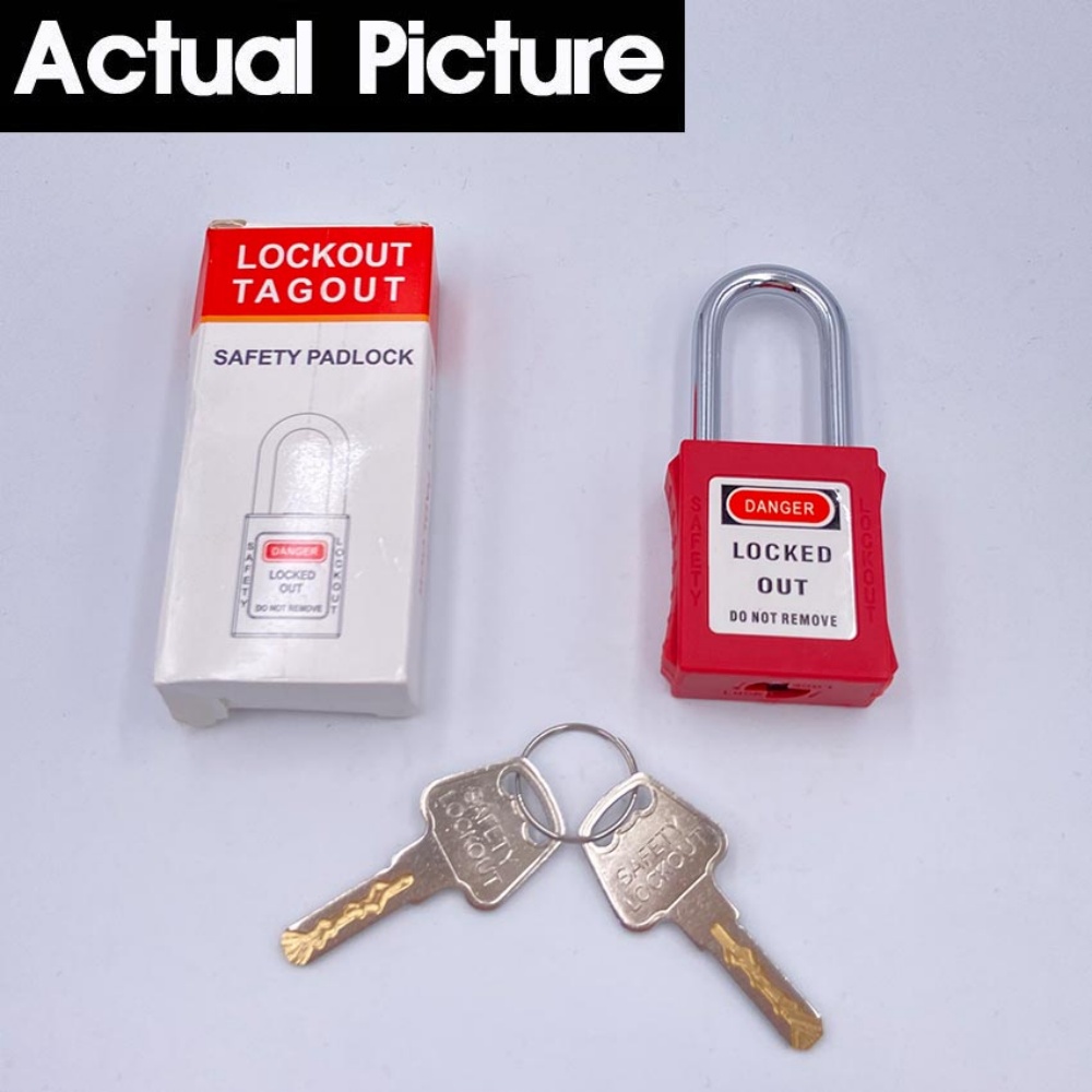 Red / Yellow 38mm LOTO Padlock Lockout for Home Industry Machinery ...