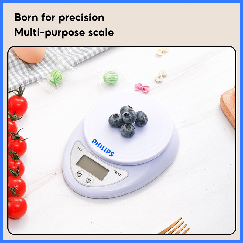 PHILIPS Portable Digital Kitchen Scales Food Balance Measuring Weighing ...