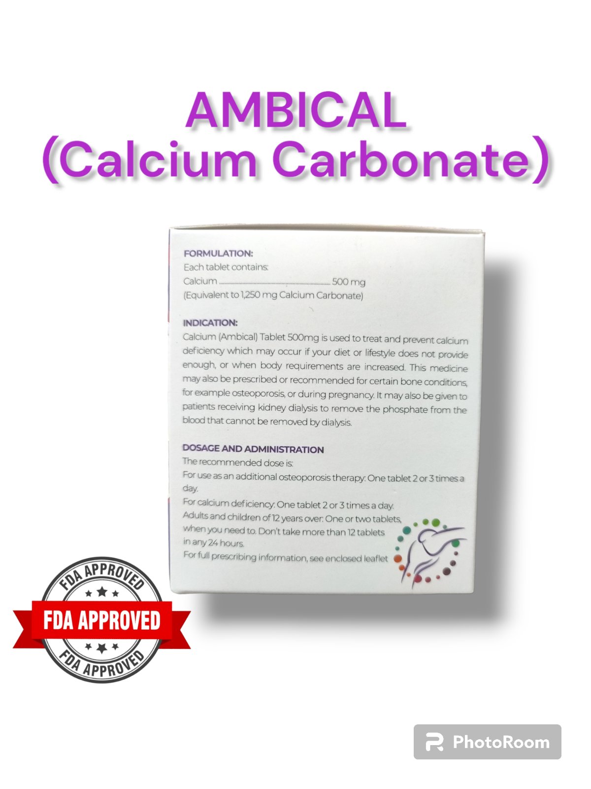 AMBICAL Calcium Carbonate 500mg Tablet (100's/box) | Shopee Philippines