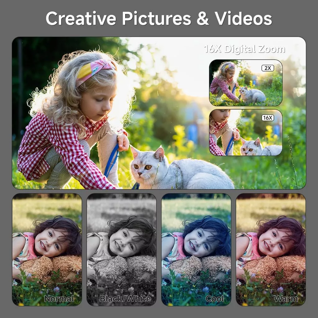 4K Digital Camera For Photography CCD Flash HD 16X ZOOM Digicam For ...