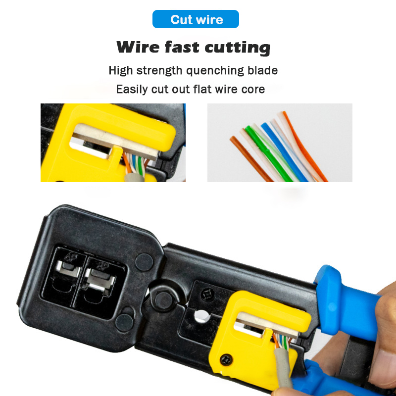 Grows RJ45 Crimper Network Cable Crimping Tool 6P/8P Passthrough RJ45 ...