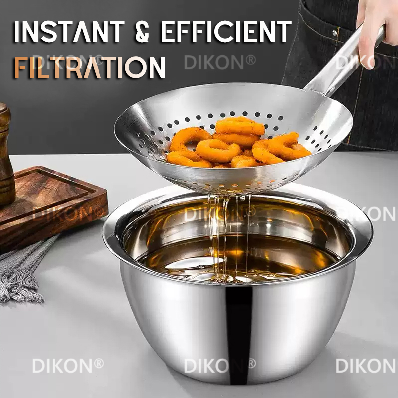 Salaan Stainless Makapal Oil Strainer Colander Kitchen Tools Strainer ...