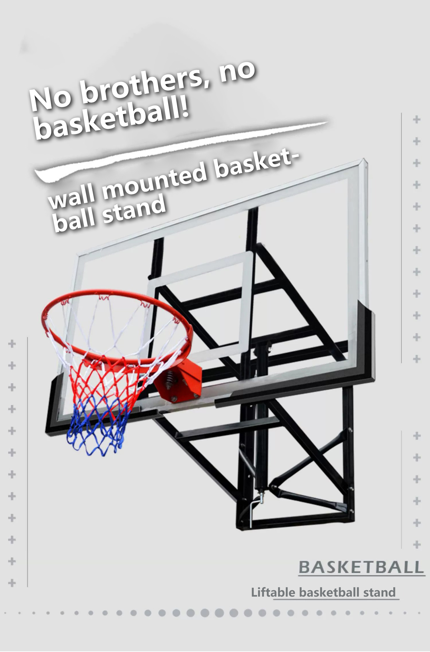 Wall-mounted basketball hoop dunkable basketball ring basketball stand ...