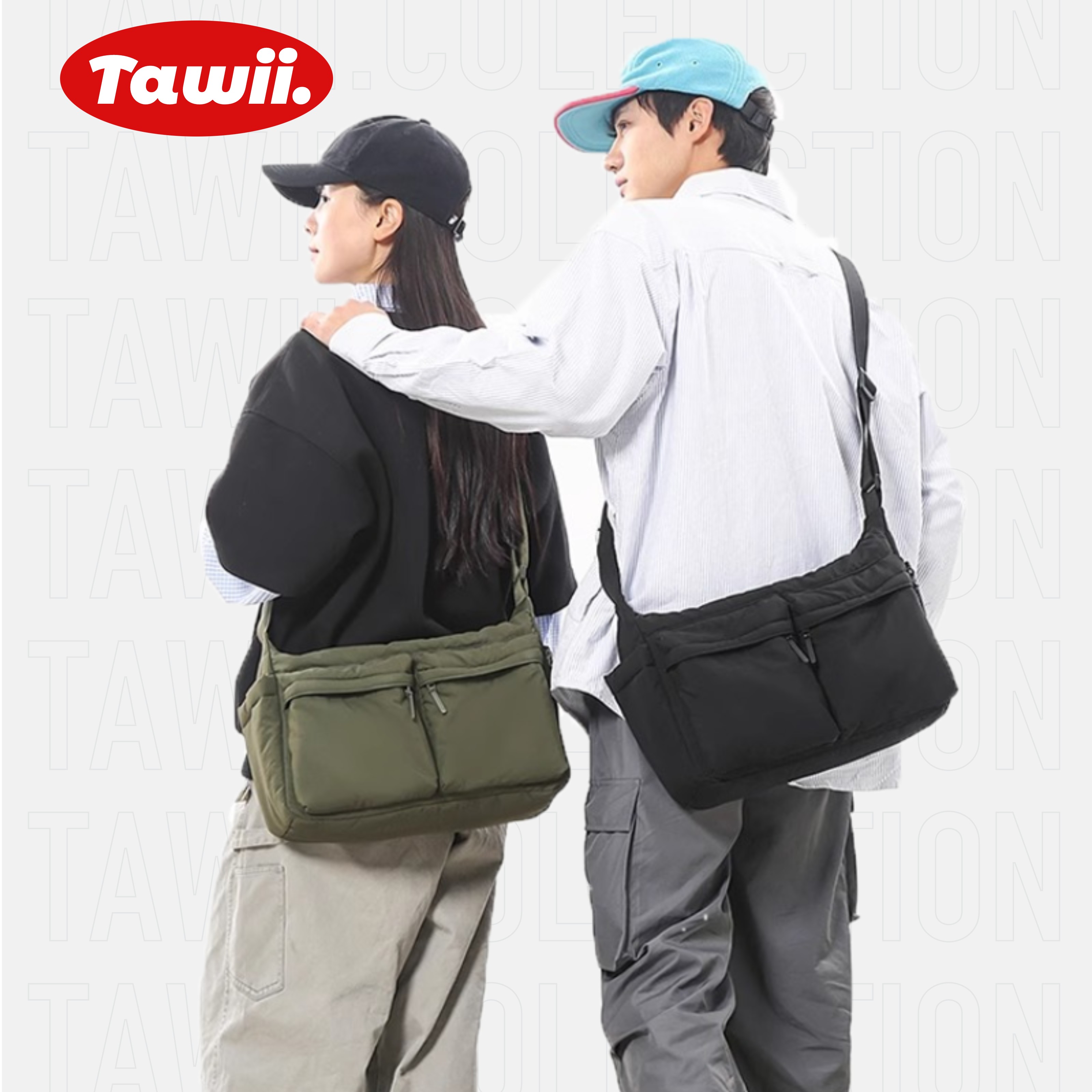 Tawii. Unisex Shoulder bag Large Capacity Crossbody Bag Multi ...