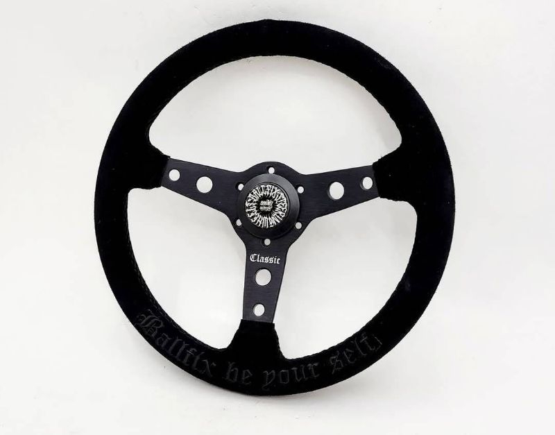 Elevo Ballfix Suede Black Car Steering Wheel Made in Thailand | Shopee ...