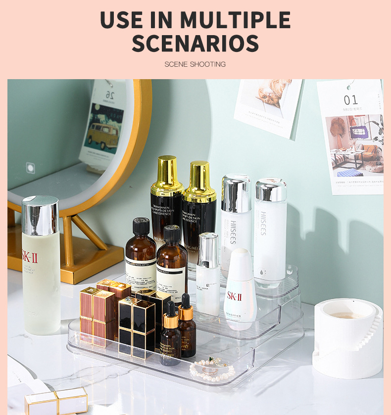 Clear Perfume Desk Display Stand Make Up Perfume Organizer Storage ...