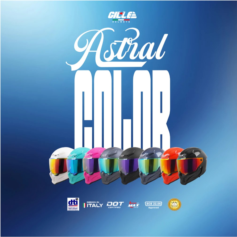 GILLE ASTRAL Maori Dual Visor Retro Vintage Helmet Full Face Motorcycle ...