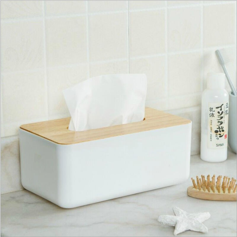 Nordic Style Wooden Tissue Box Tissue Holder Kitchen Restaurant Home ...