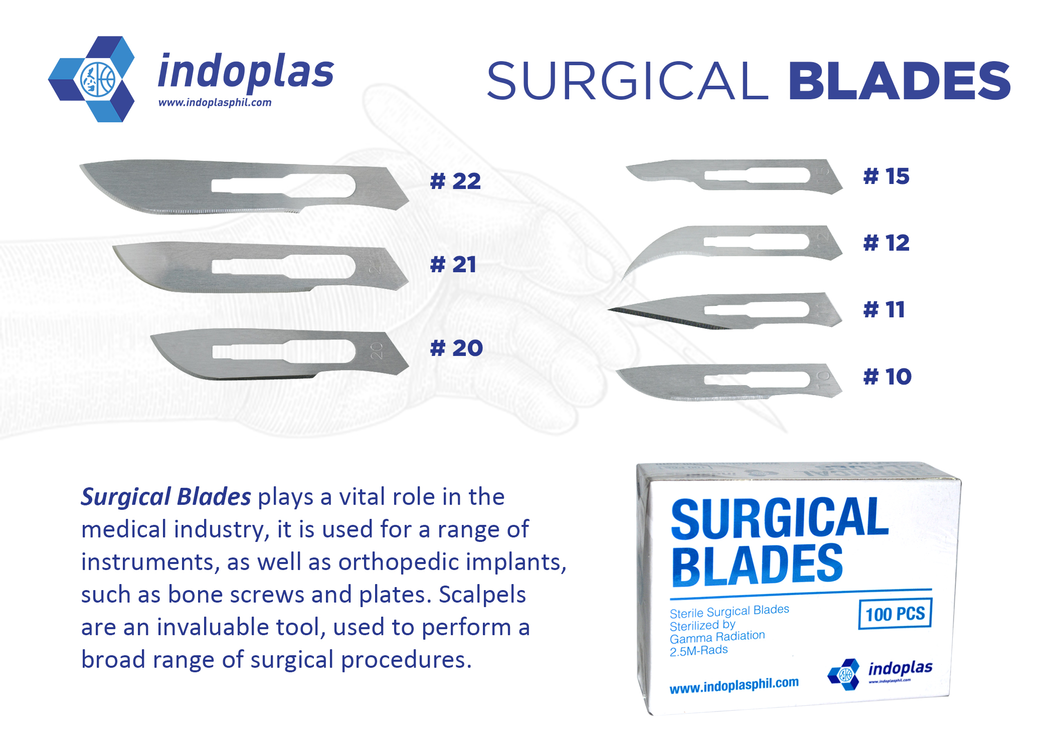 Indoplas Surgical Blades No.10 Box of 100 | Shopee Philippines