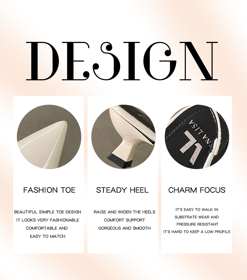 Venalisa Fashion Heels For Women Leather Korea Retro Pointed Low Heel 2 ...