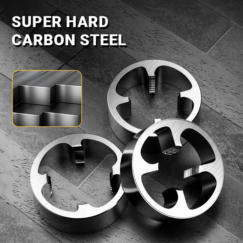 6pcs M10 thread PVC Pipe Threader NPT Thread Tap Die Set Powerful 1/2 3 ...