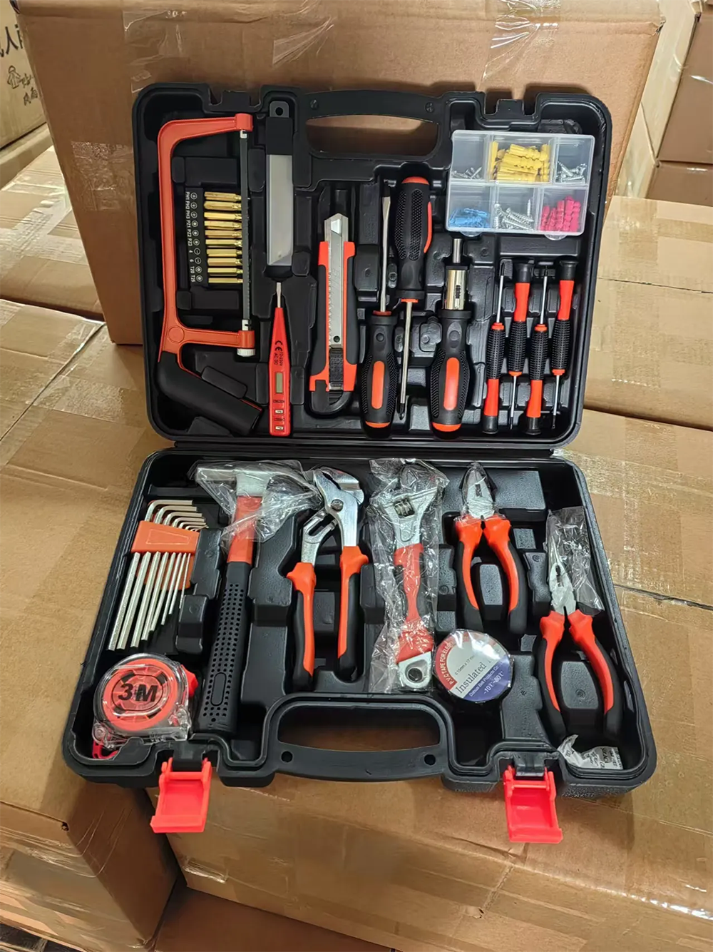 REAIM 102Pcs Tools Set Household Professional Hardware Home Repair Set ...