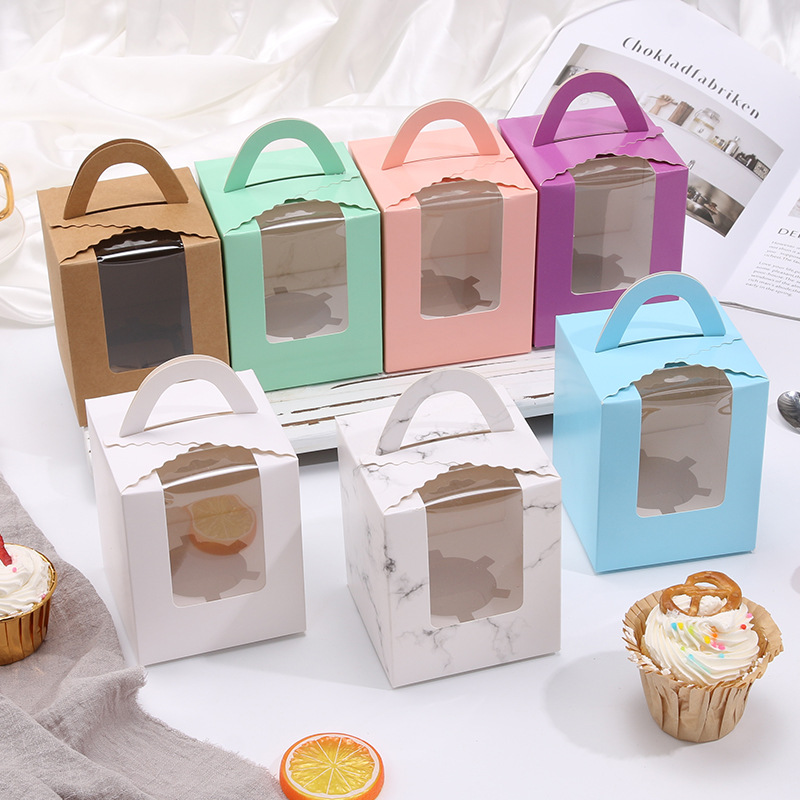 50pcs Pastry Box Single Solo Cupcake Box Cookies Boxes Individual Box ...