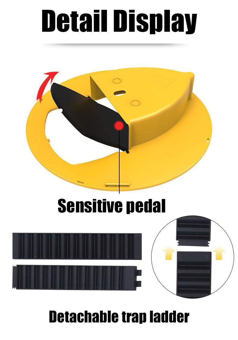 New Rat Cage Trap Rat Catching Bucket Fully Automatic Rodent Control ...