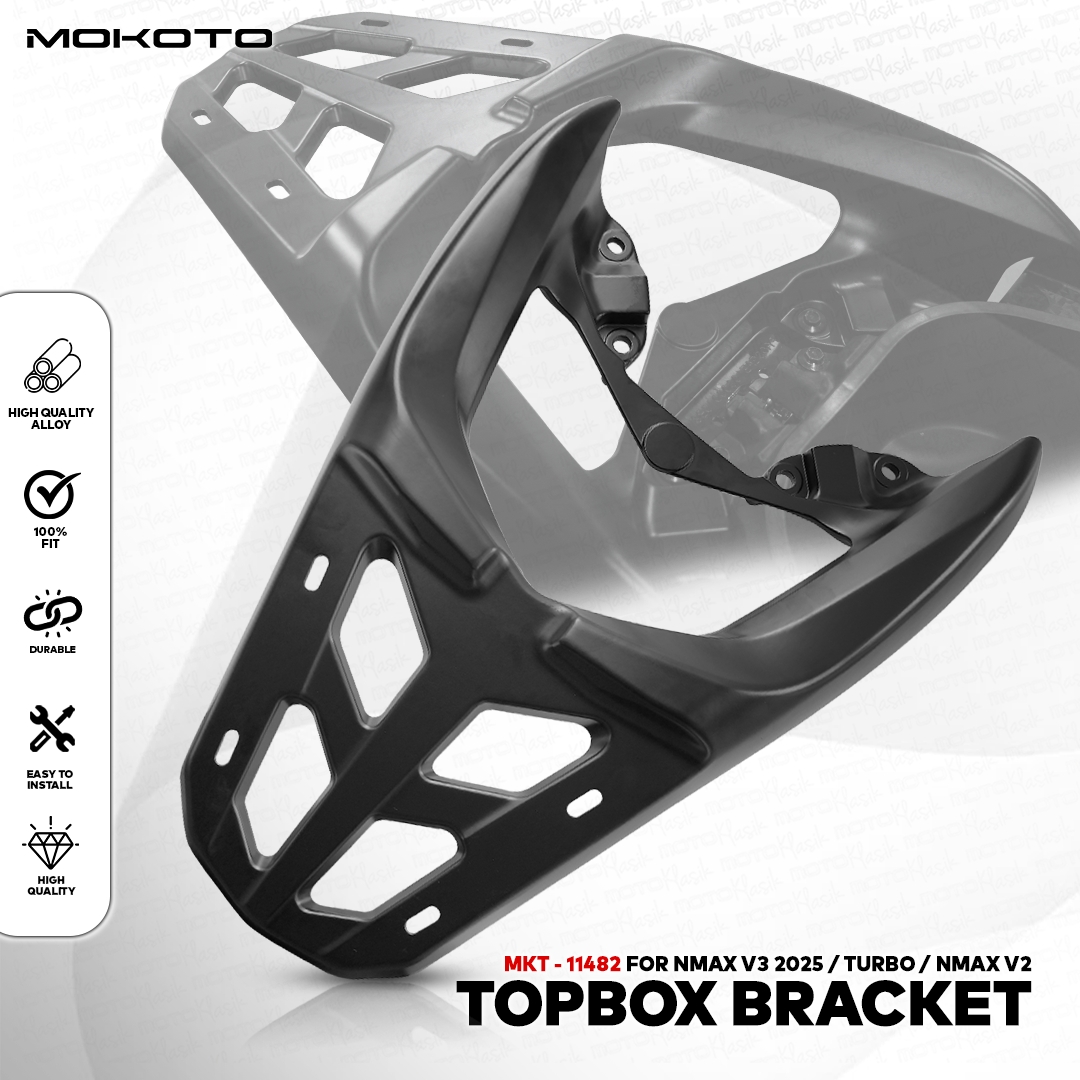 MOKOTO NMAX V3 2025/TURBO/ NMAX V2 TOP BOX BRACKET MKT-11482 BLACK ...