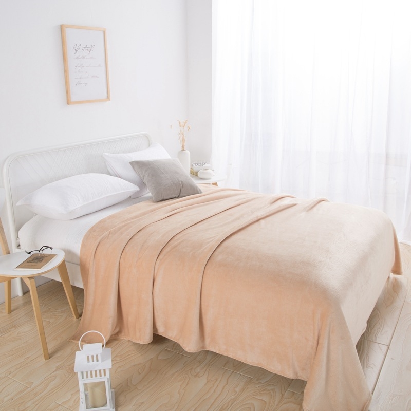 Microfiber Blanket Plain Color Blanket Super Soft Warm Plush Blanket ...
