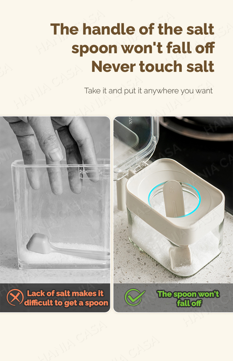 Spoon Lid Separation Seasoning Box Seasoning Container With Spoon ...