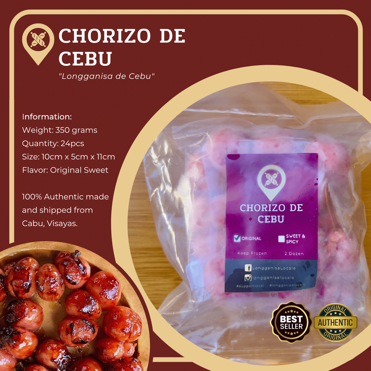 Chorizo de Cebu Longganisa 2 dozen | Shopee Philippines