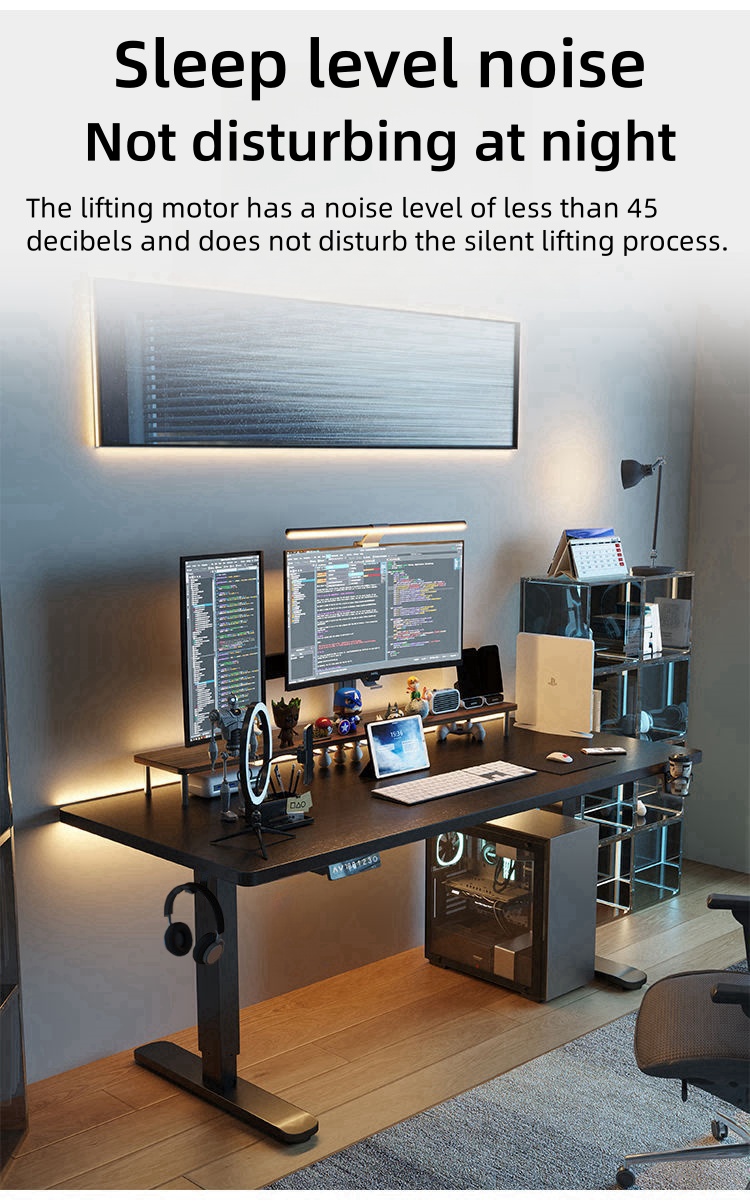 Electric Adjustable Table Height Standing Desk Motor Lift Computer ...