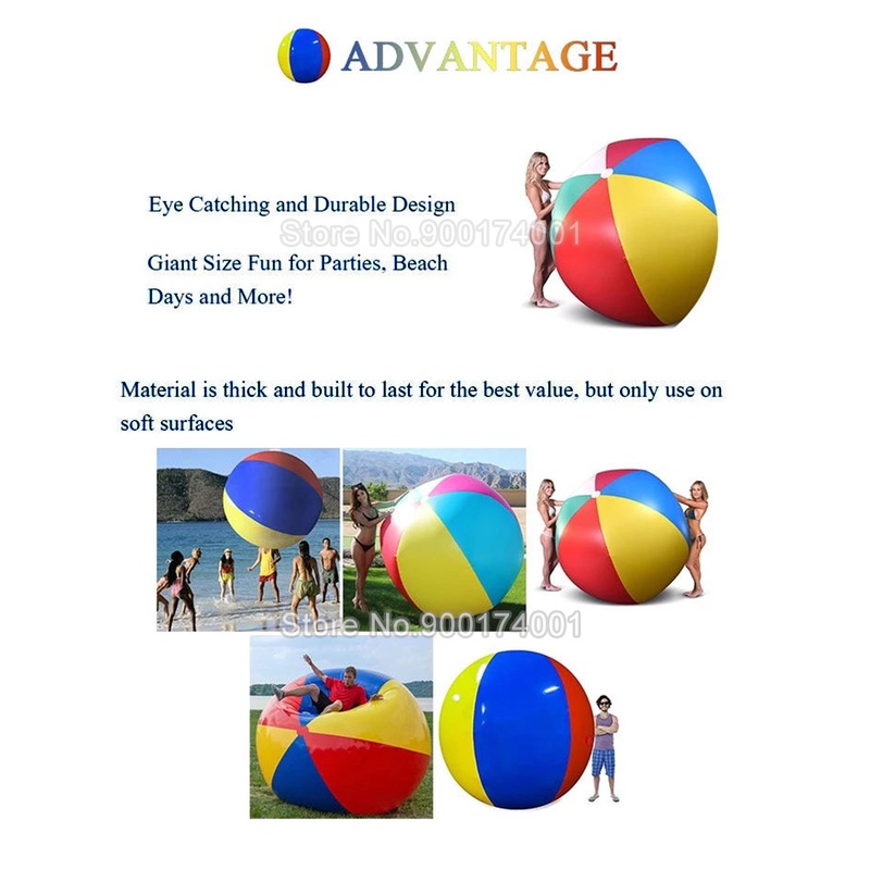 100cm/130cm/150cm/200cm Giant Inflatable Beach Ball Large Three-color ...