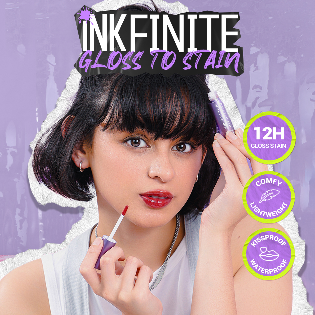 DAZZLE ME X SmileyWorld Ink-Gloss Lip Tint + Ink-Gloss Lip Tint - 2 color set plump shine stain ...