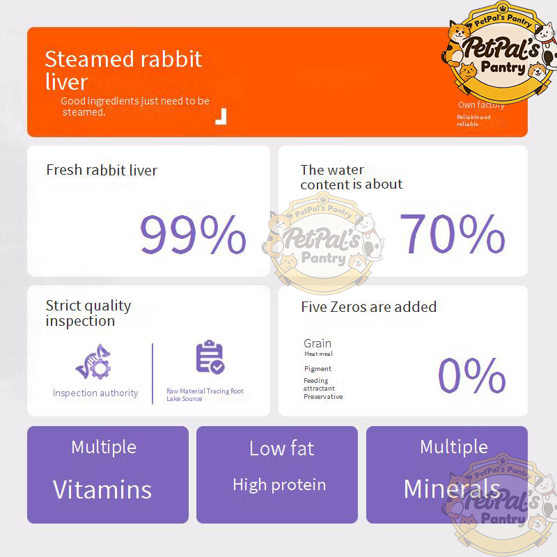 All Natural Boiled Rabbit Liver for Cats and Dogs Snacks Training Food ...