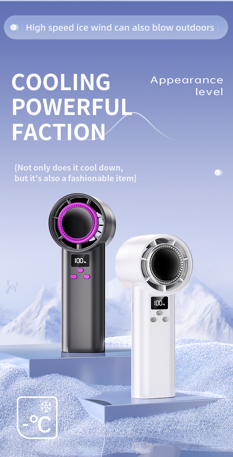 ZOLURA 6000mAh Portable Super High Speed Turbo Fan Adjustment Handheld ...