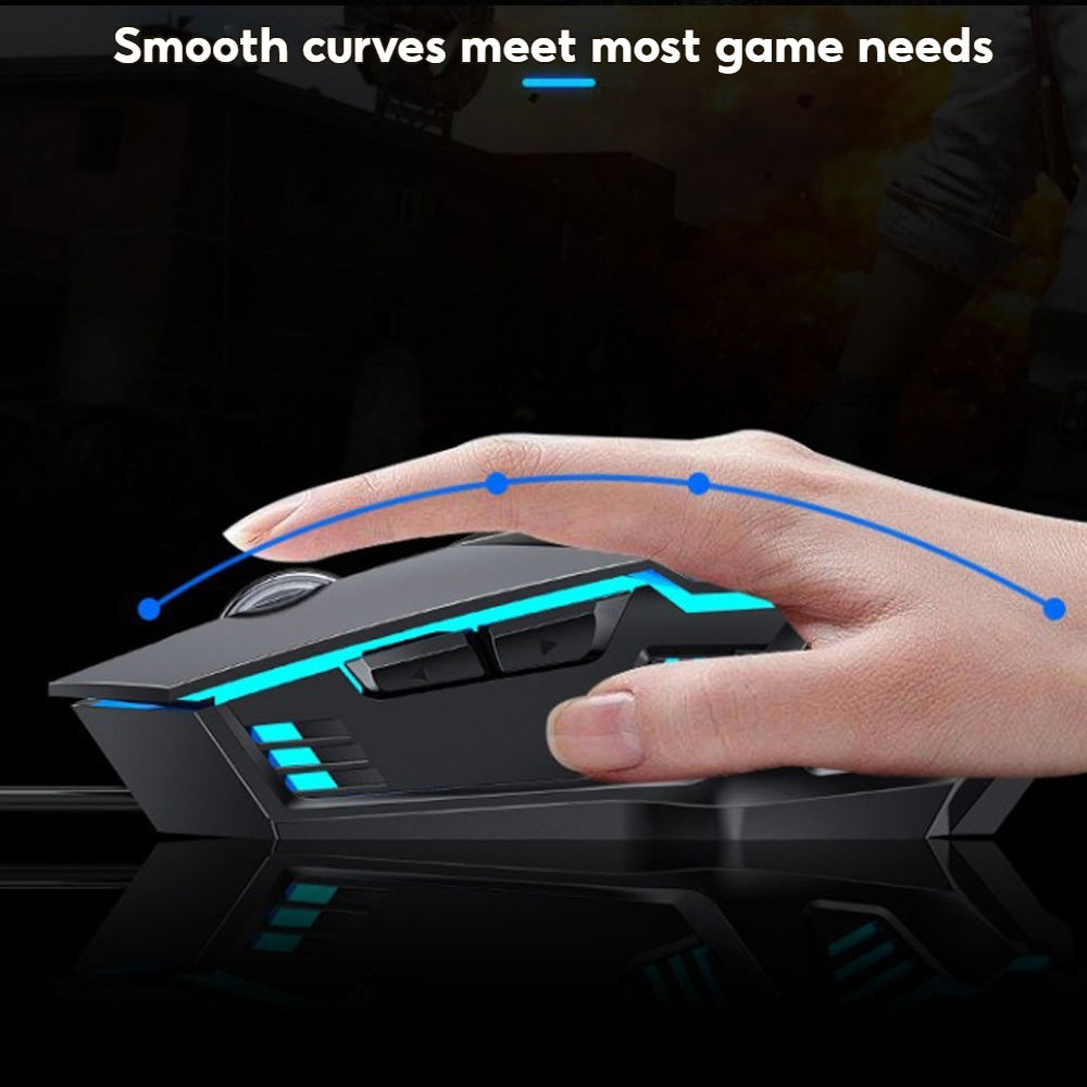 RGB Illuminated Wired Mechanical Gaming Mouse High Precision Esports ...