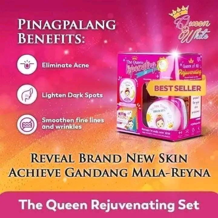 QUEEN WHITE - THE QUEEN REJUVENATING 4IN1 FACIAL SET | Shopee Philippines