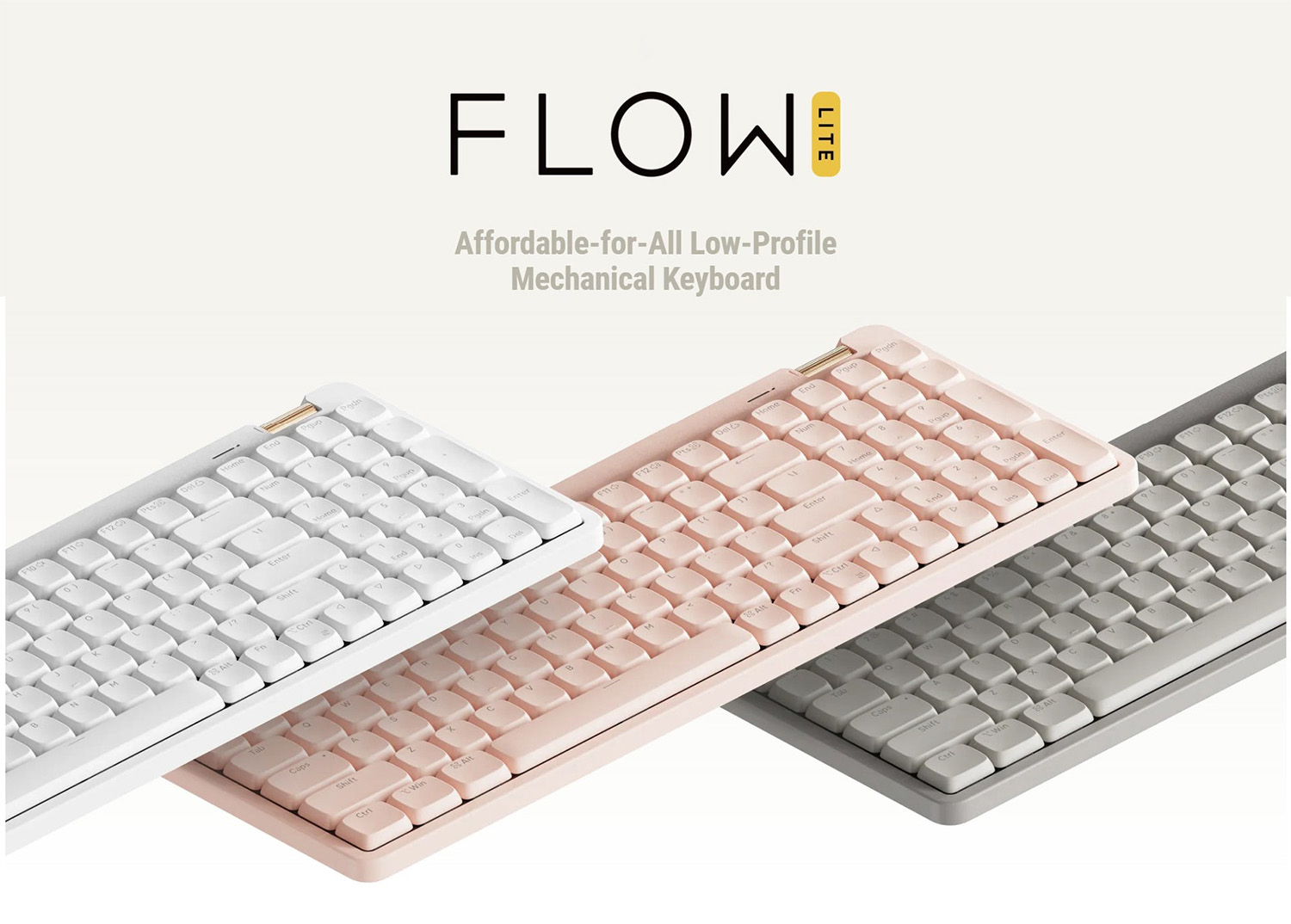 Lofree Flow Lite 100 Keys Triple Mode Low Profile Mechanical Keyboard ...