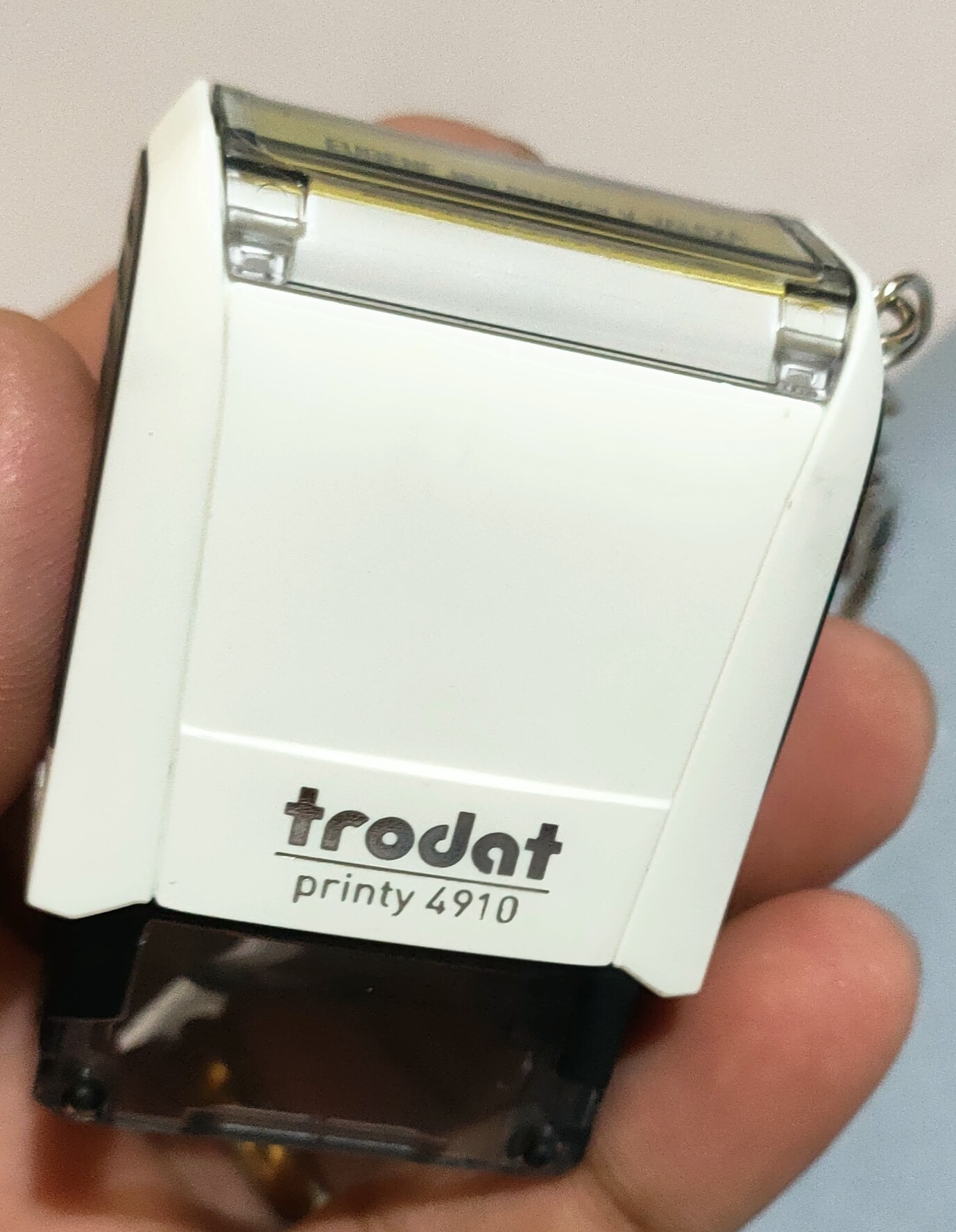 Trodat 4910 stamp - All White Personalized Self-inking Custom Name ...