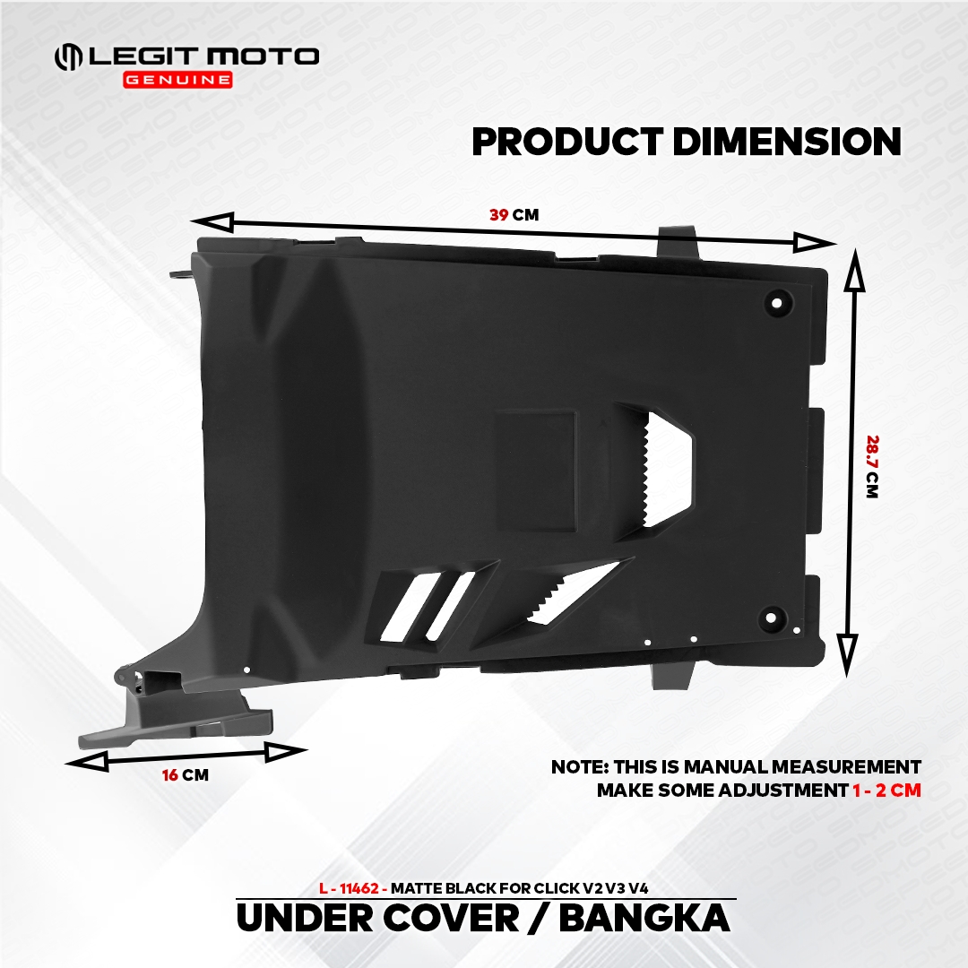 LEGITMOTO HONDA CLICK V2 / V3 /V4 UNDER COVER BANGKA MATTE BLACK ABS ...
