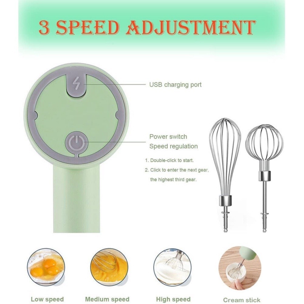 3 IN 1 Food Processor Electric Mixer For Baking Electric Egg Beater ...