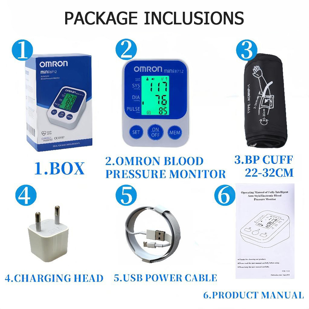 OMRON Rechargeable Blood PressureDigital Monitor Health Medical ...