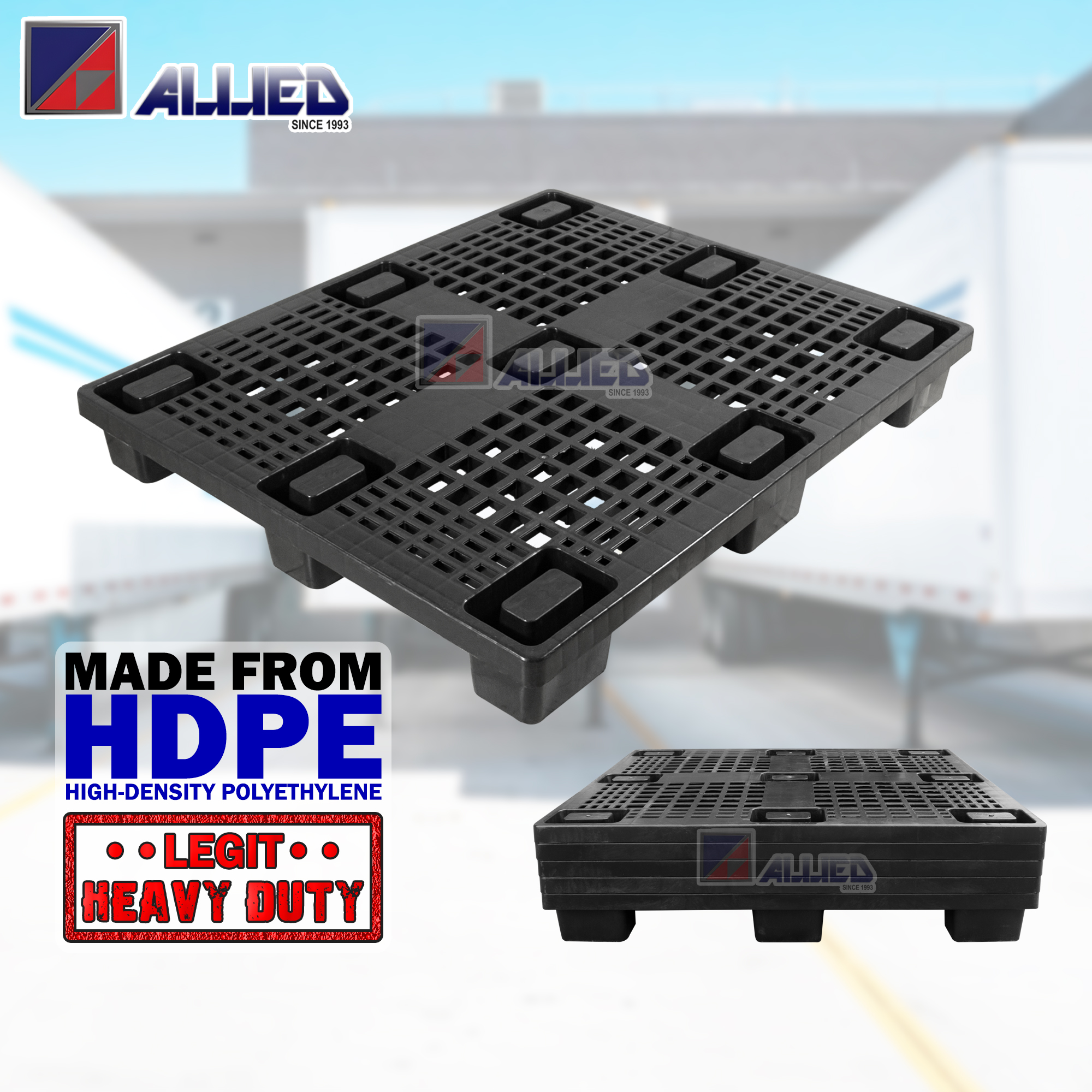 Allied Stackable Heavy Duty Plastic Pallet | Shopee Philippines
