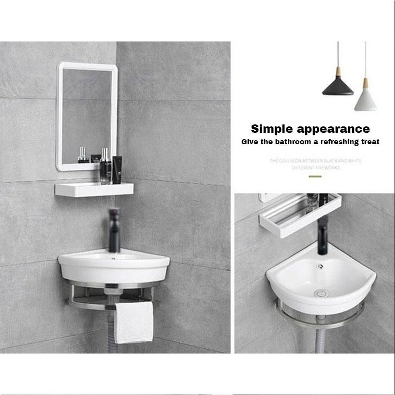 Triangle Wash Basin Corner Wall-Mounted Wash Basin Simple Wash Table ...