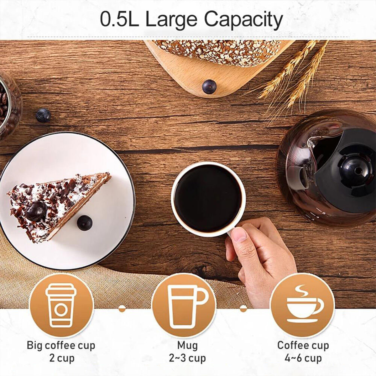 Sonifer Double Drip Coffee Machine 450W with Cone Filter Electric ...